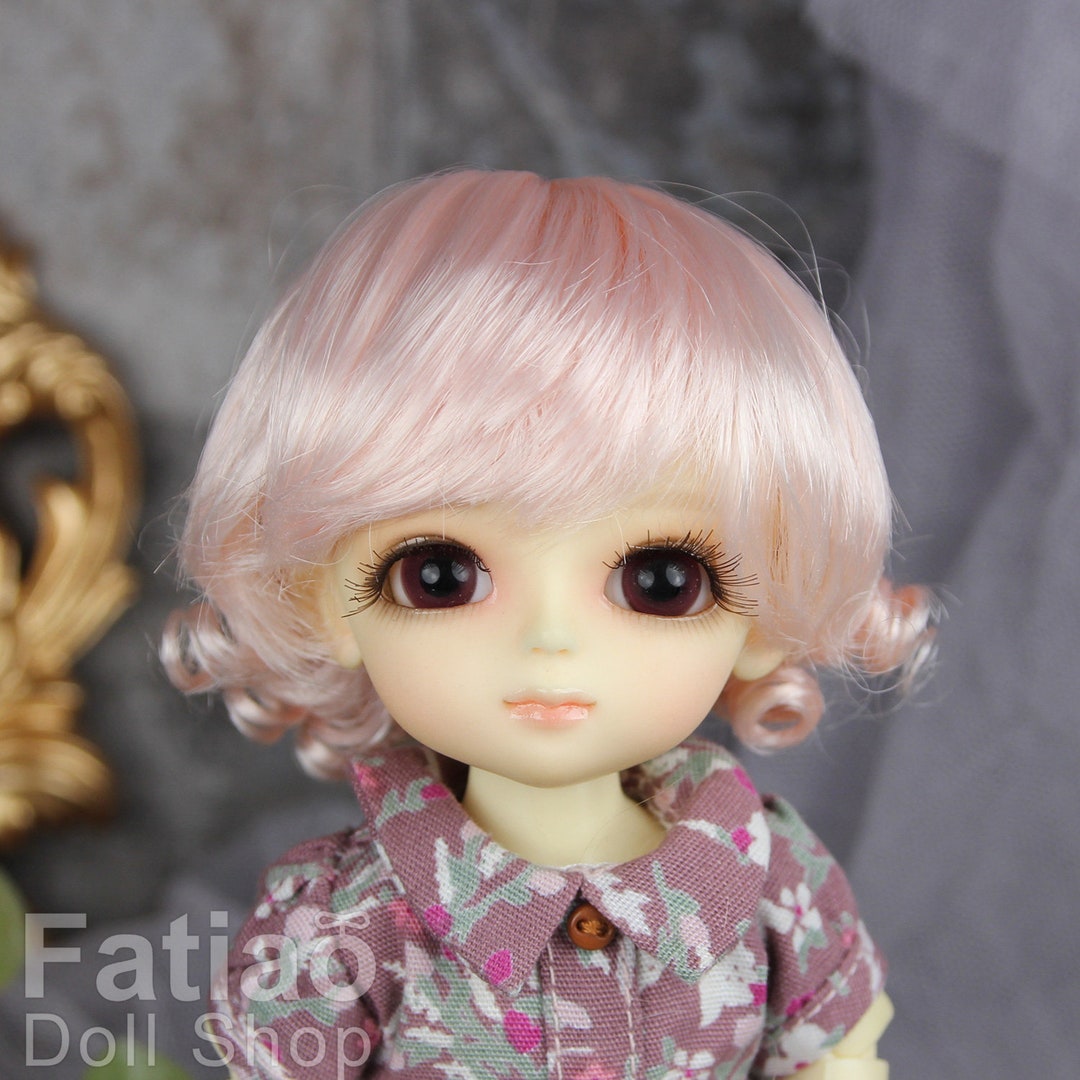 Fatiao - Dollfie Lati Yellow Pukifee 5-6" Doll Wig - Light Pink - Etsy