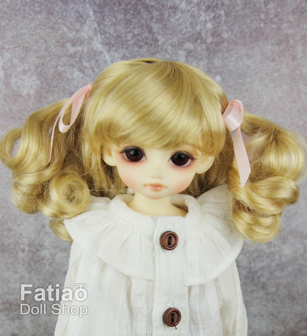 Fatiao - New Dolls Wig Dollfie Yo-sd 1/6 BJD 6-7" Size Cream Gold - Etsy