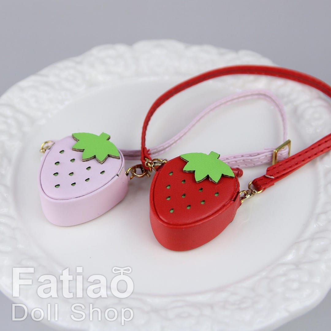 Strawberry Side Dolls Backpack Bag for Blythe Barbie 1/6 1/8 BJD Dolls ...