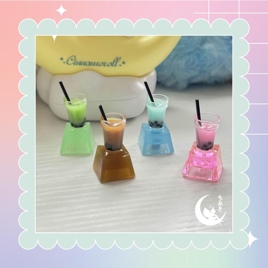 Boba Tea Cute Artisan Resin Keycaps | Custom Milktea Handmade OEM R4 ...