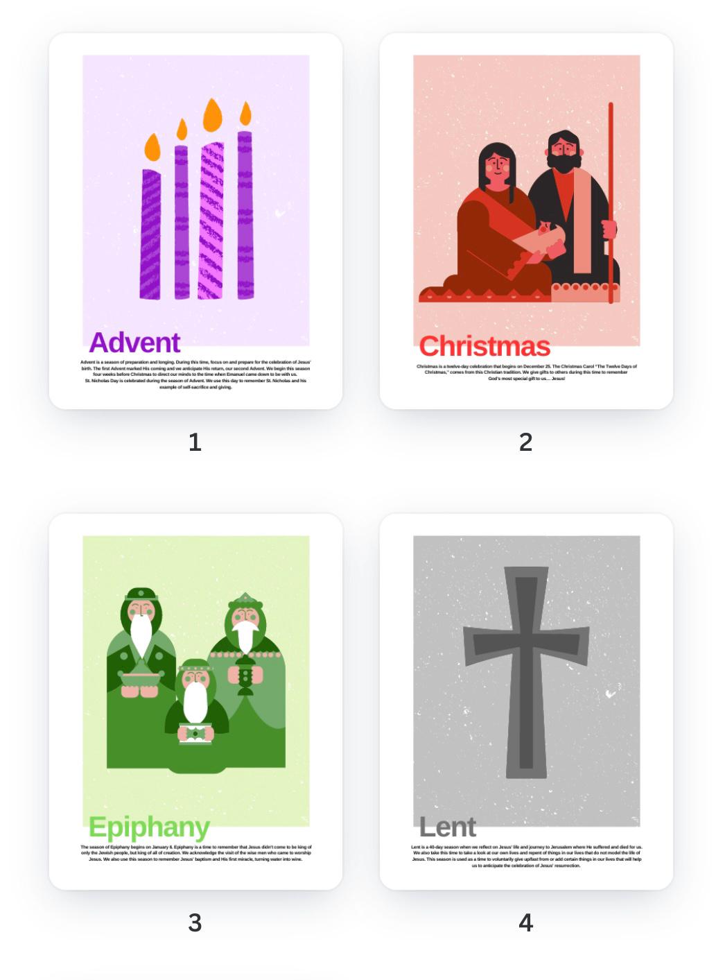 Liturgical Calendar Cards - Etsy