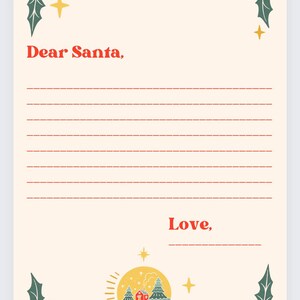 Christmas List, Letter, and Countdown Chain - Etsy