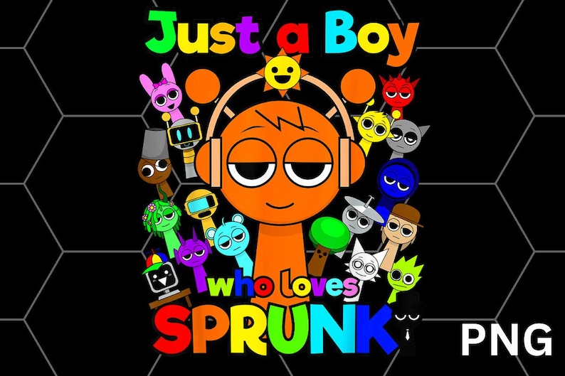 Sprunki Boys Oren Just a Boy Who Loves Sprunki Png Download - Etsy