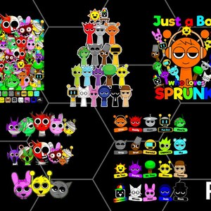 Sprunki Beats Png, Sprunki Team 5 File Png Download - Etsy