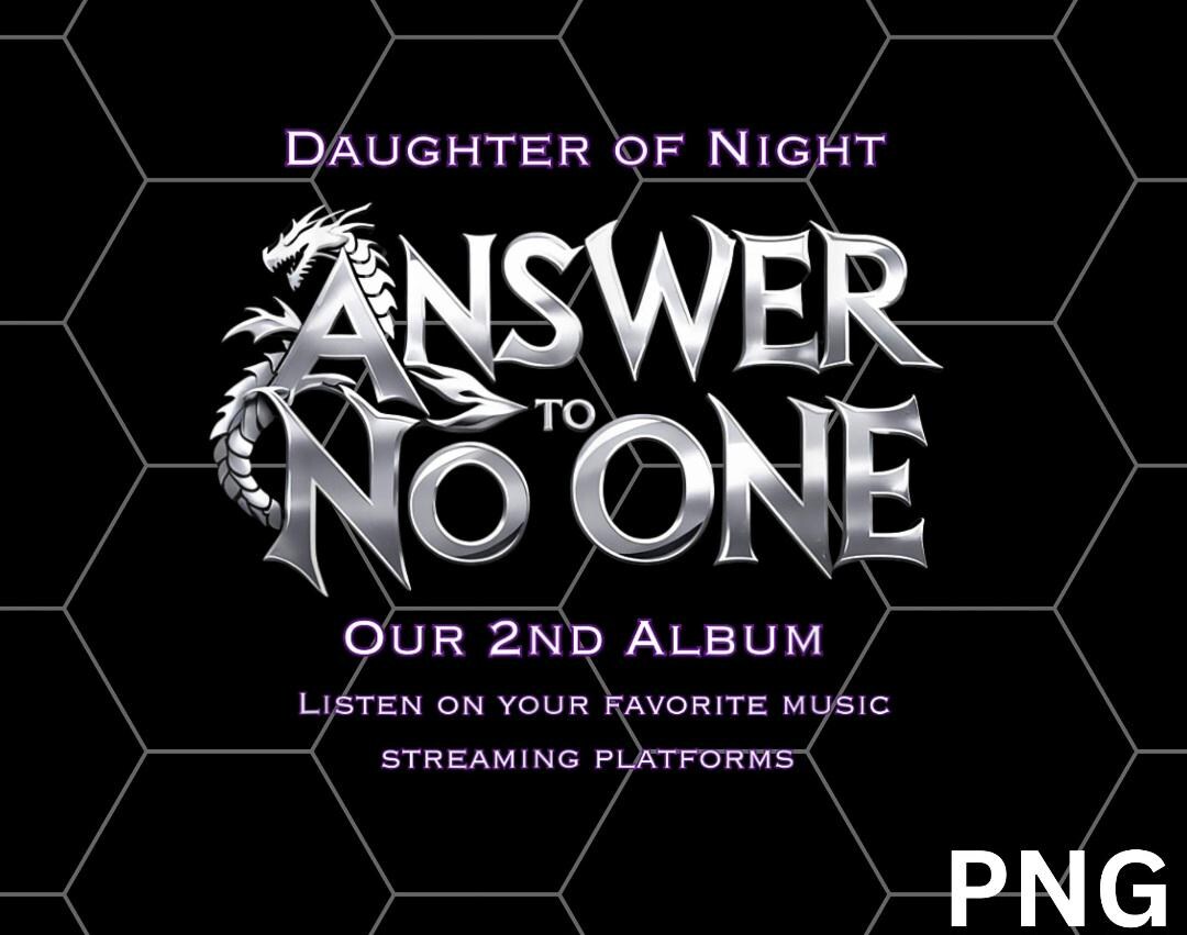 Answer to No One PNG – Gothic Metal Band Album Logo – Dark Fantasy ...