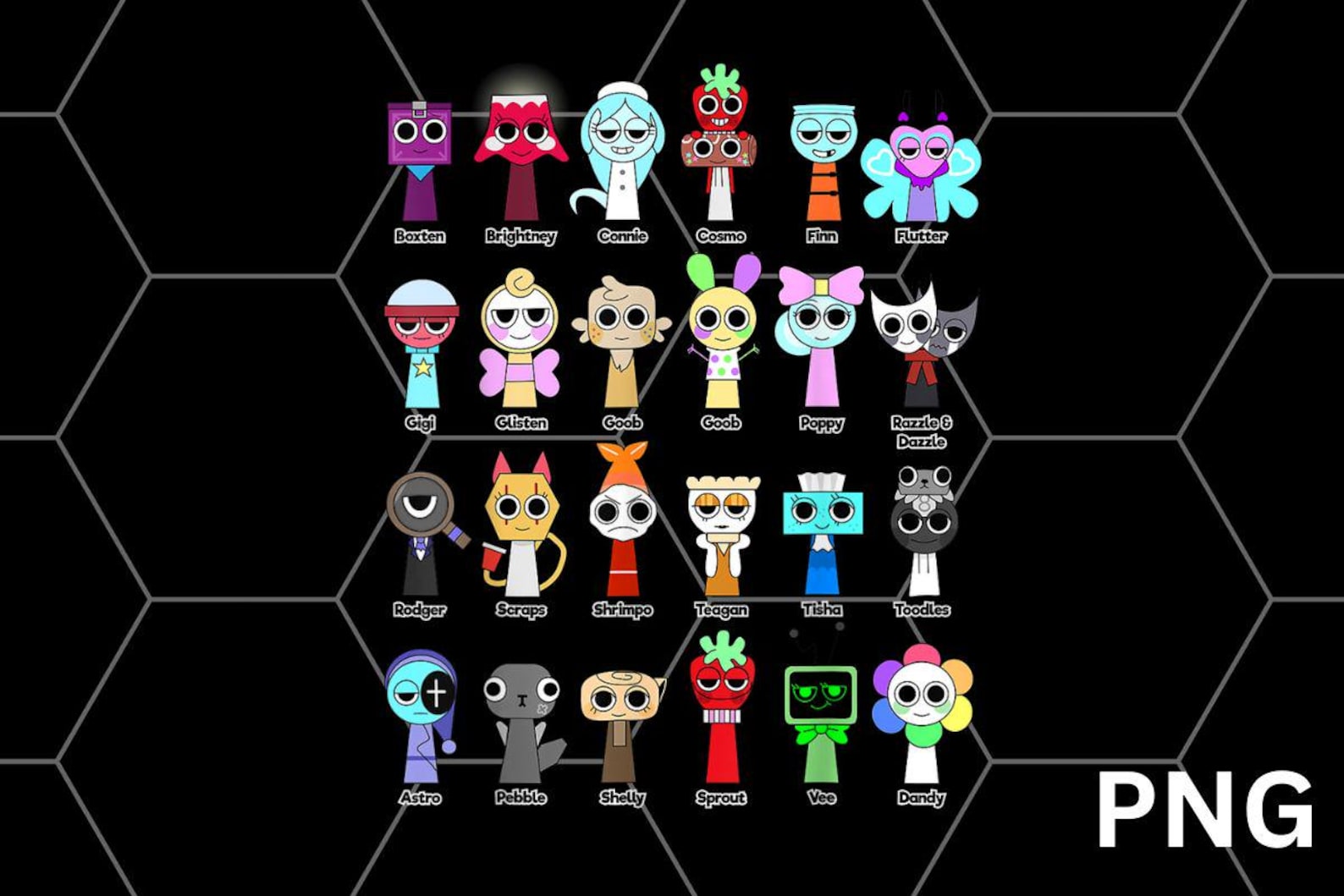 Sprunki All Dandy's world png, Sprunki jouets png Télécharger - Etsy France