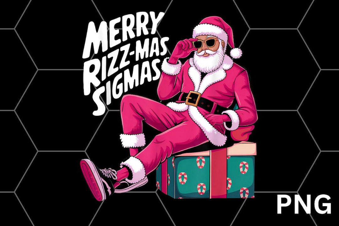 Merry Rizzmas Sigmas Santa Rizzler Youth Kids Teen Png Download - Etsy
