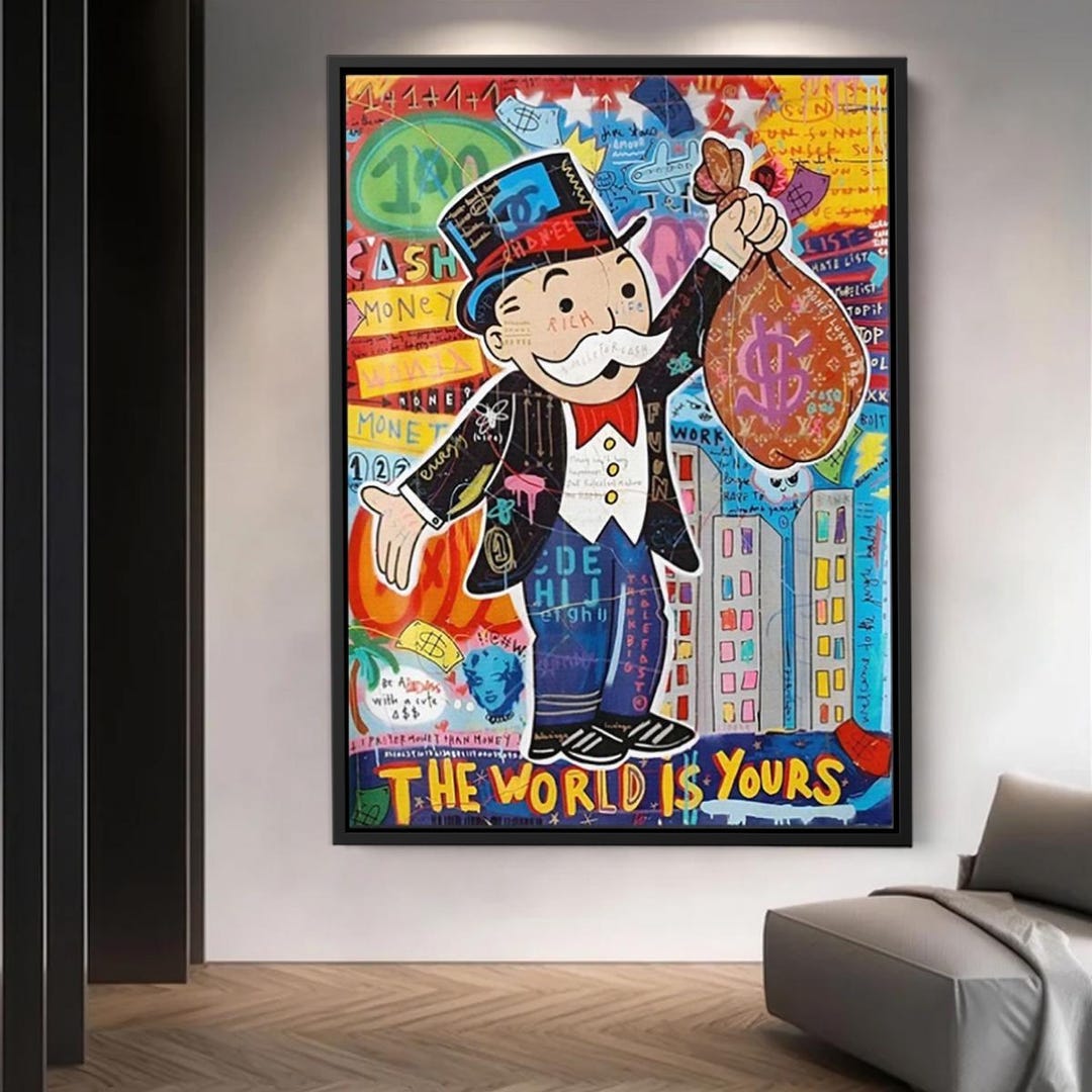 Banksy Monopoly Man Poster Fashion Unique Modern Painting Abstract ...