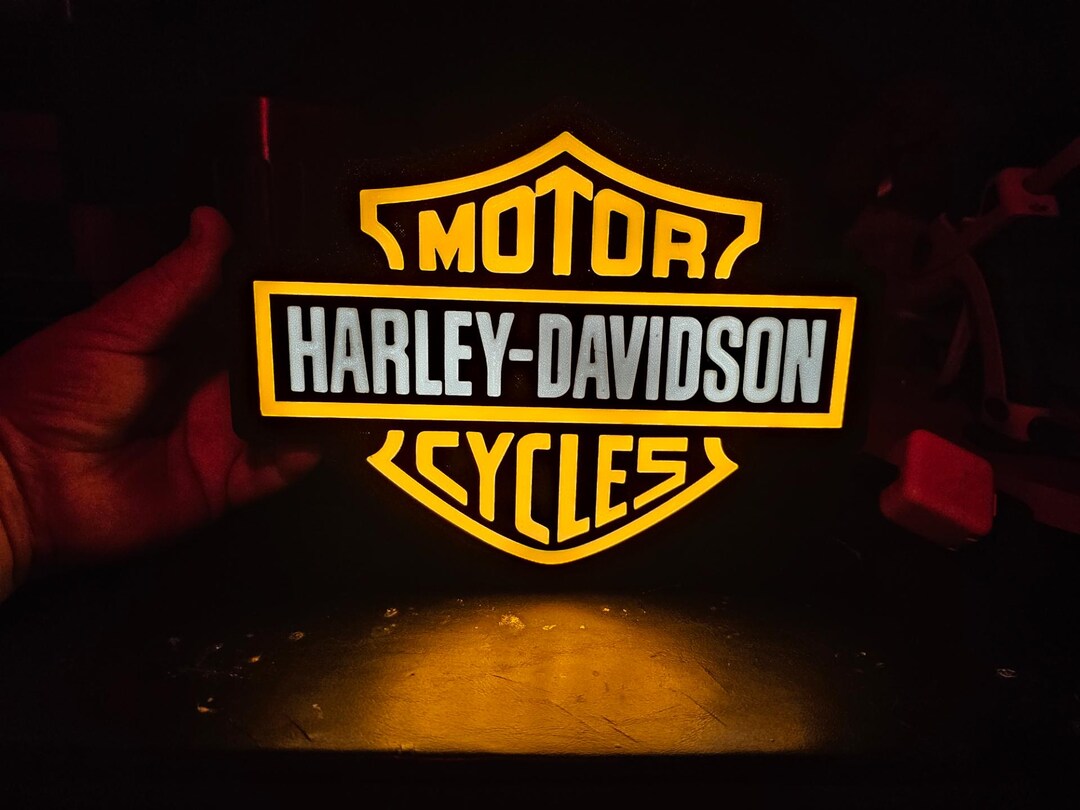 Harley-davidson Led Lit Sign - Etsy