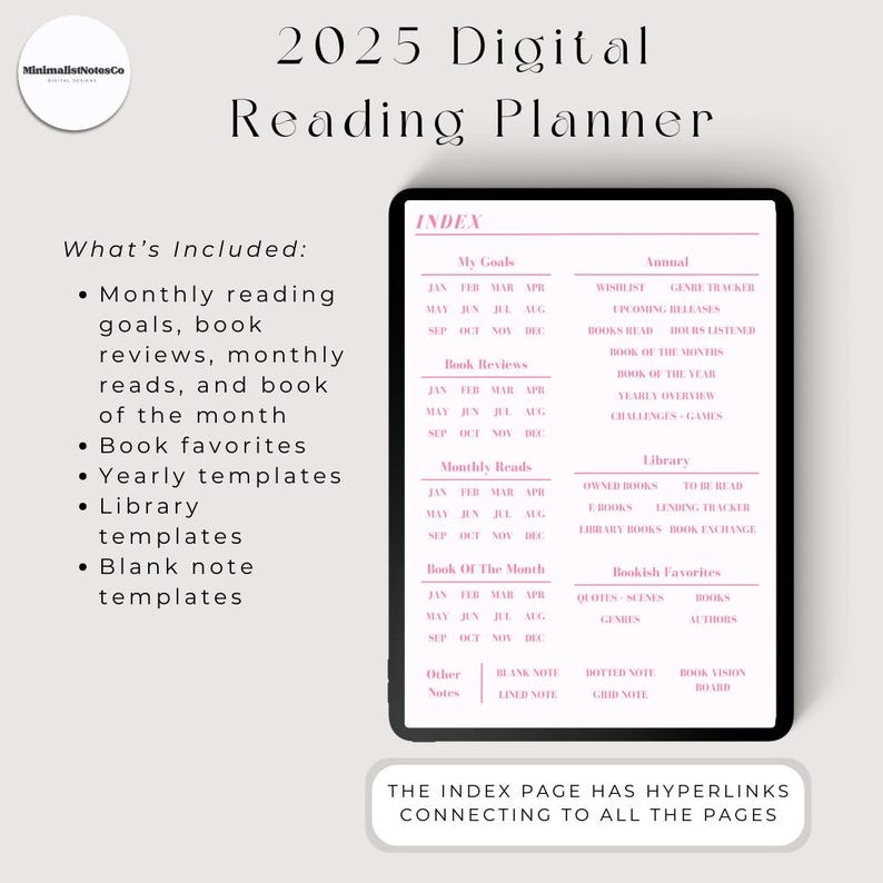 Digital Reading Journal: Book Log With Reading Challenges (ipad ...
