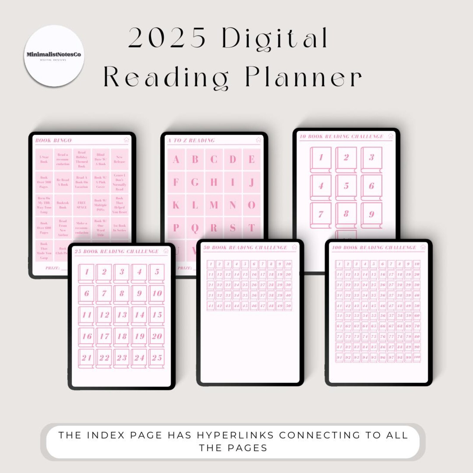 Digital Reading Journal: Book Log With Reading Challenges (ipad ...