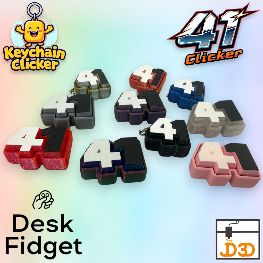 4 1 Clicker Fidget Keychain - Etsy