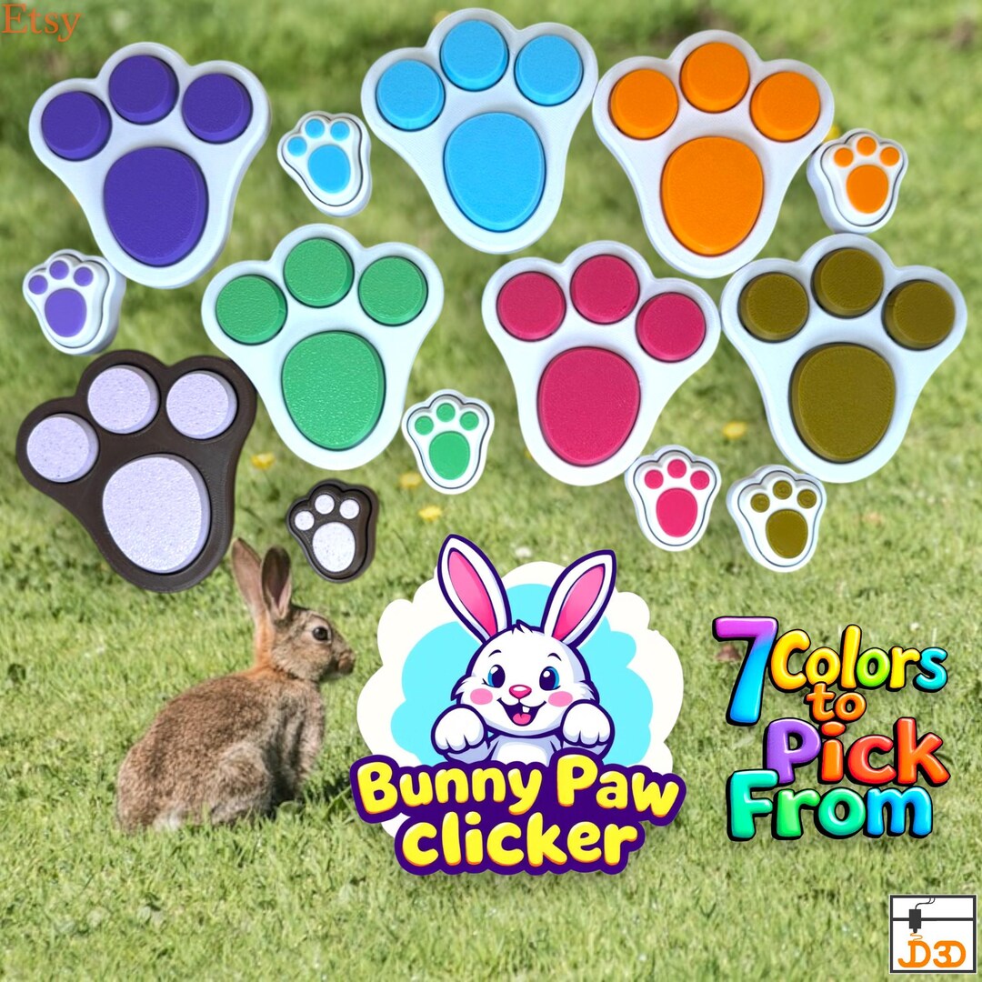 Easter Bunny Paw Clicker/fidget/keychain - Etsy