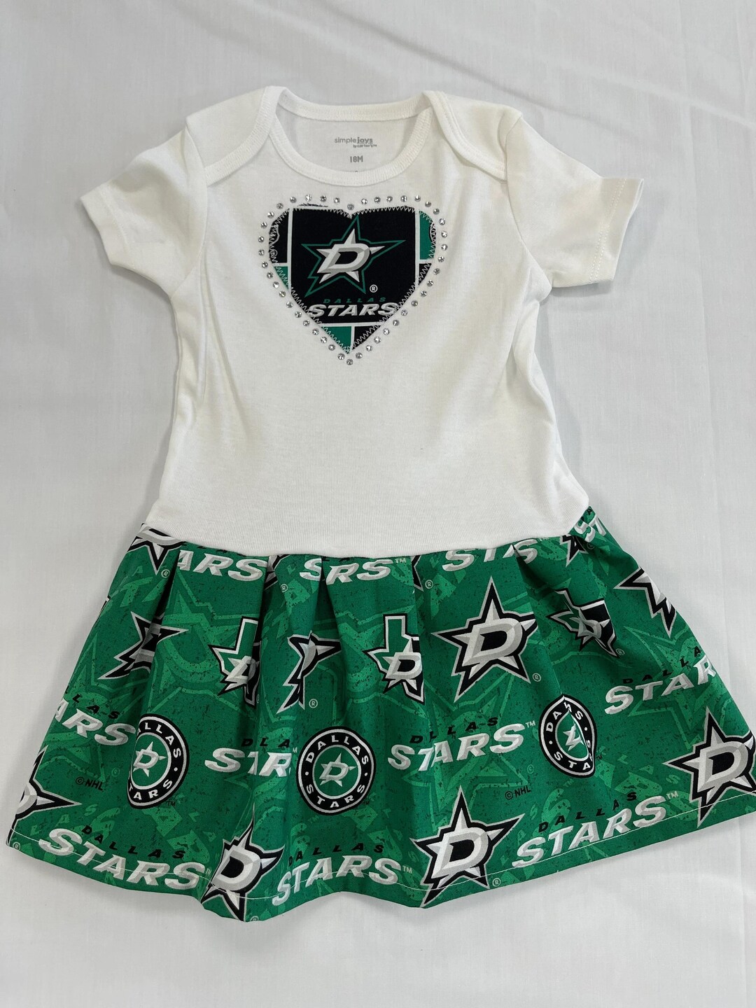 Custom Made Inspired Dallas Stars Infant Dress With or Without Matching ...