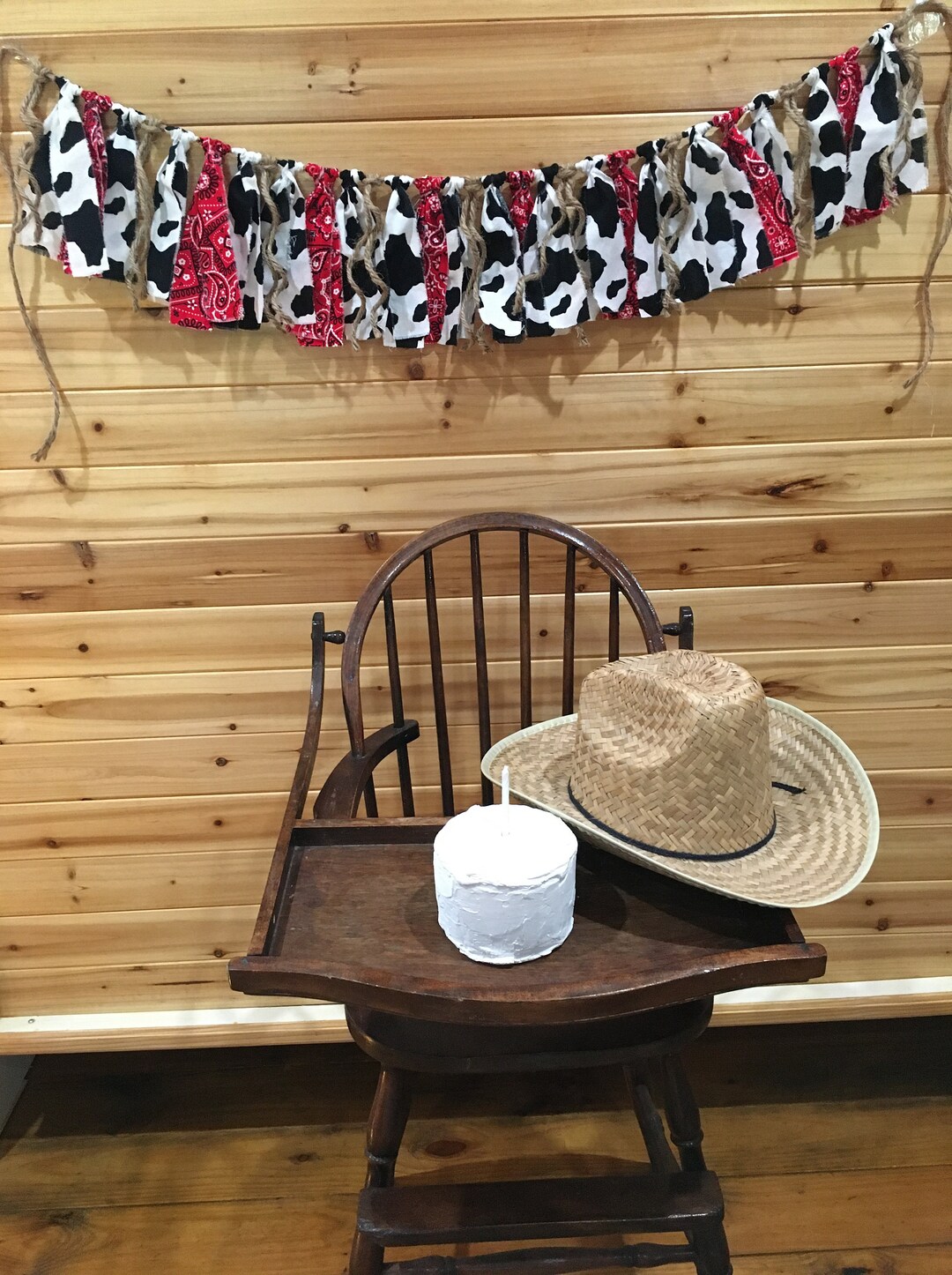 COWBOY/RODEO Ragtime Scrappy Fabric Banner-cowboy Theme-banners-cowboy ...