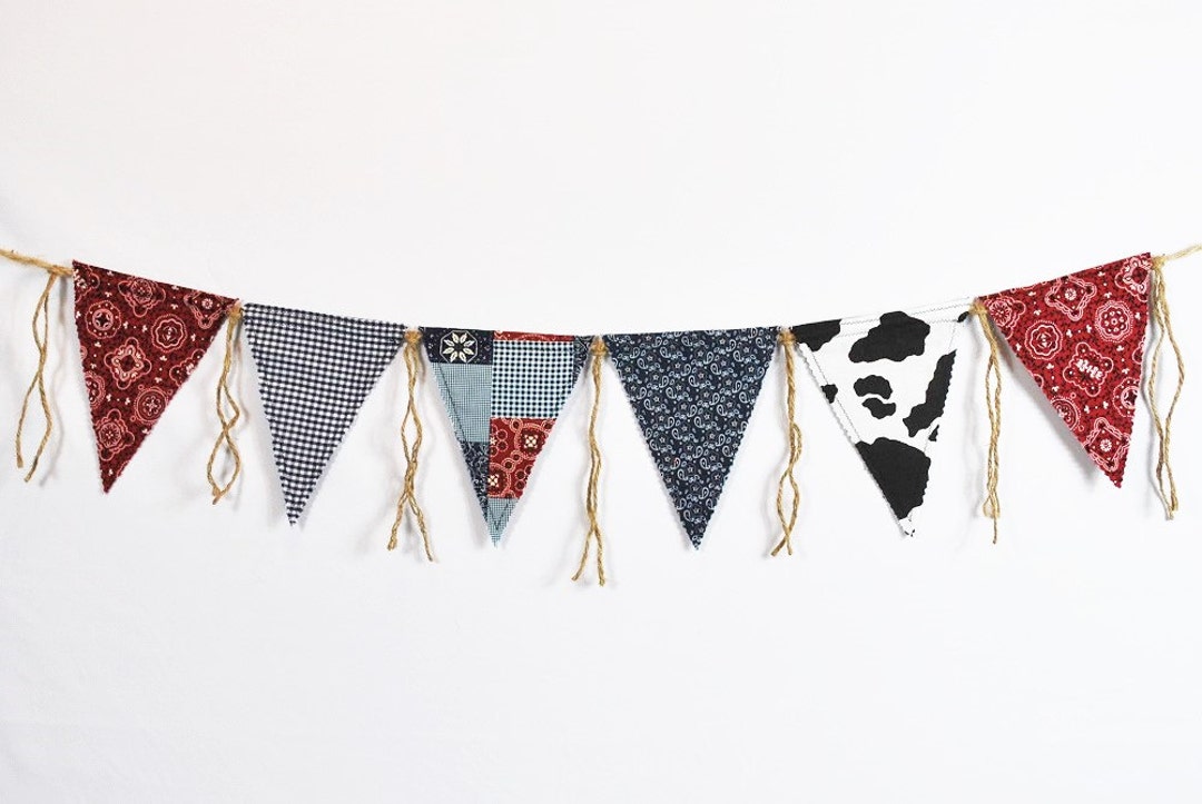 COWBOY/RODEO Pennant Birthday Banner-cowboy Theme-banners-cowboy/farm ...