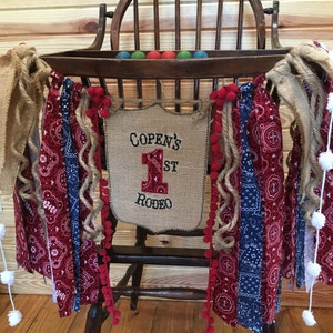 RODEO Back Number Cowboy My First Birthday Rodeo Banner-high Chair ...