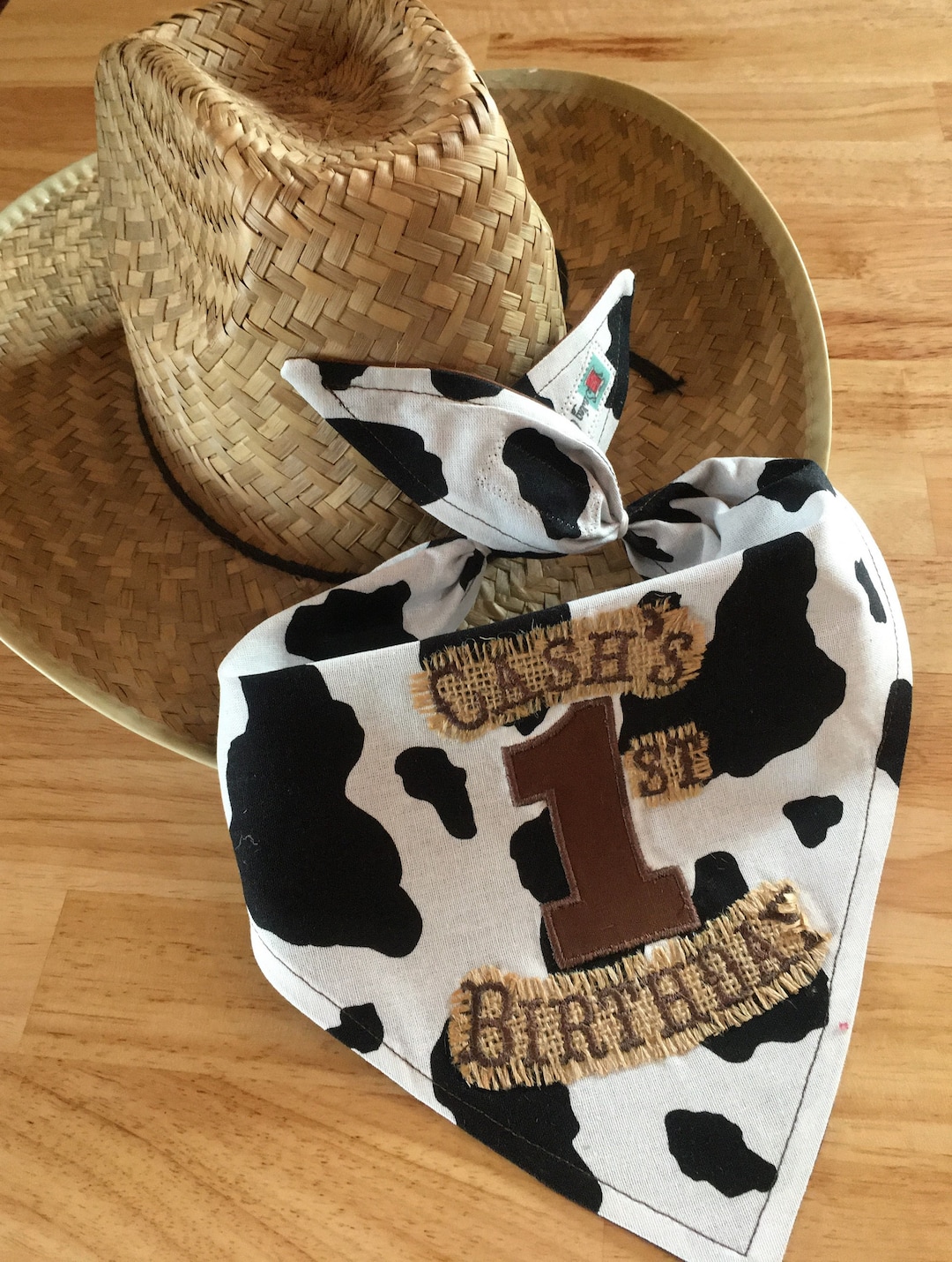 Personalized Cowboy 1st Birthday Bandana Bib: Rodeo Party Accessory - Etsy