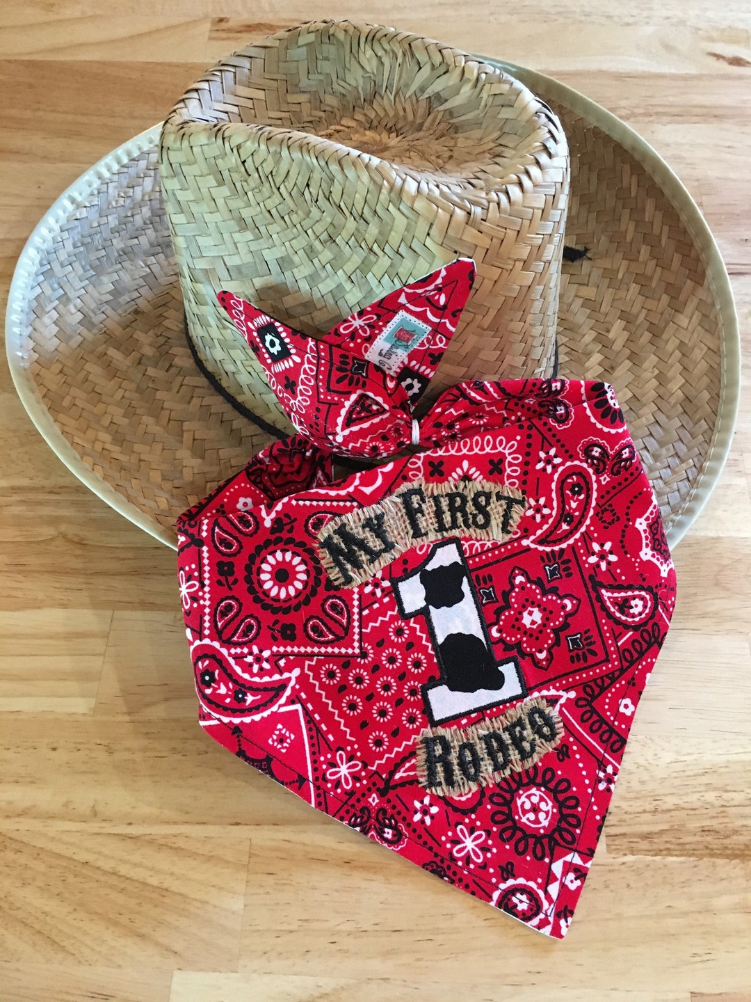 Personalized Cowboy 1st Birthday Bandana Bib: Rodeo Party Accessory - Etsy