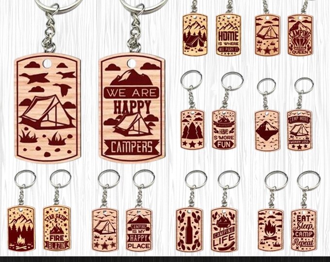 Adventures Keychain SVG, Glowforge Files Keychain, Laser Cut Files ...