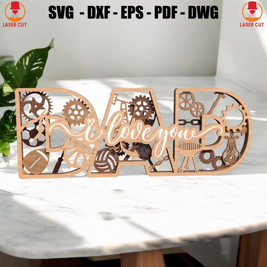 Father's Day Laser Files, Dad Svg File Laser Project, Papa Laser Gifts ...