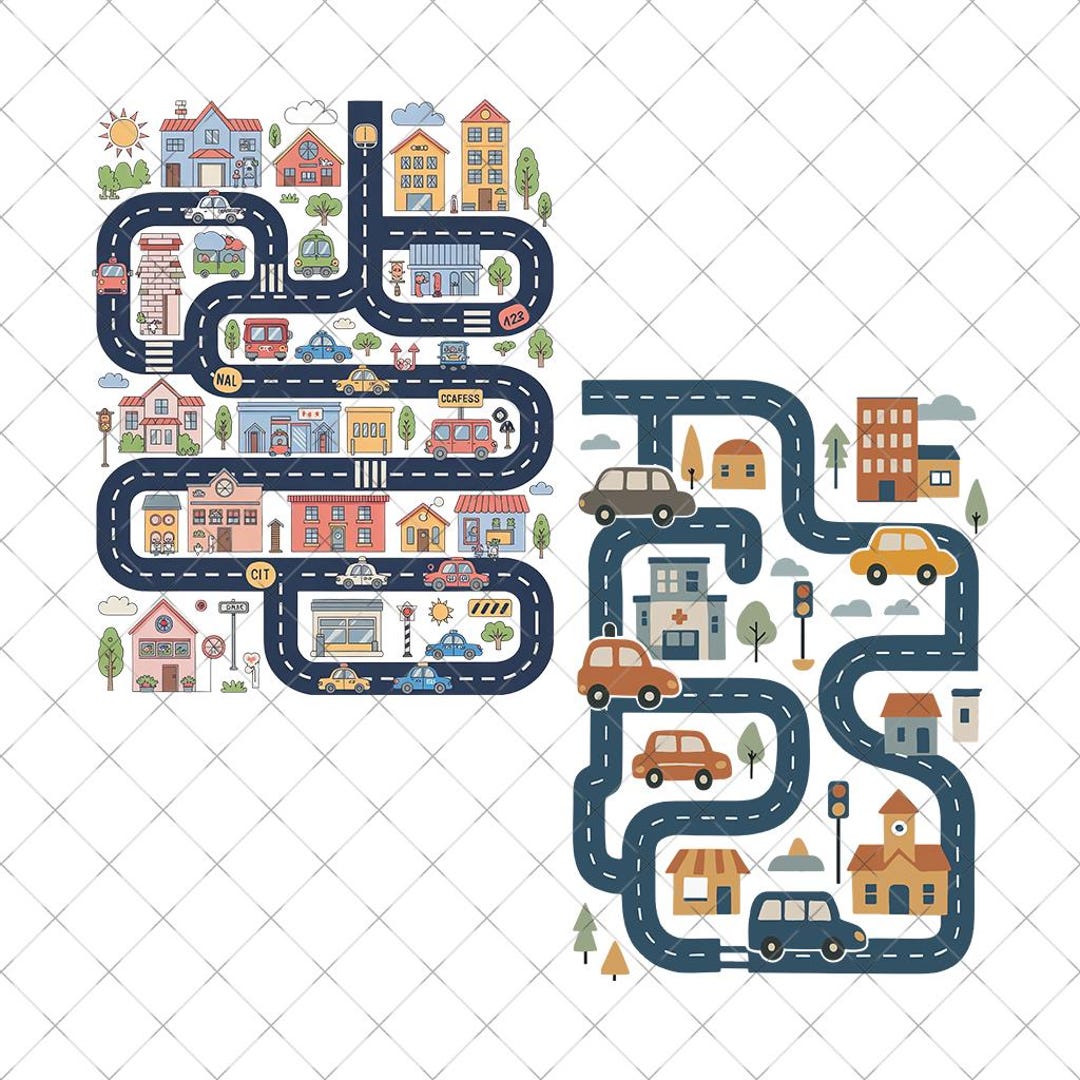 City Map Road Png, Kids Play Map Svg, Drive Track Town Graphic, Boy Car ...