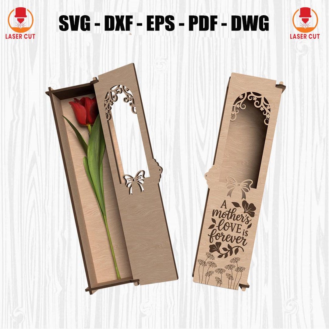 A Mother’s Love Flower Box Svg Laser Cut, Wildflower Mom Sign, 3D ...