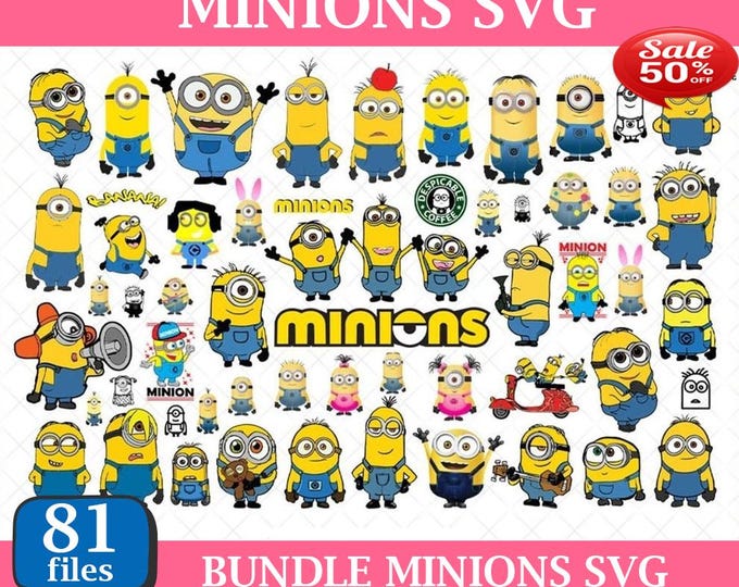 Minions Svg, Minions Bundle Svg, Minions Clipart, Svg Files for Cricut ...