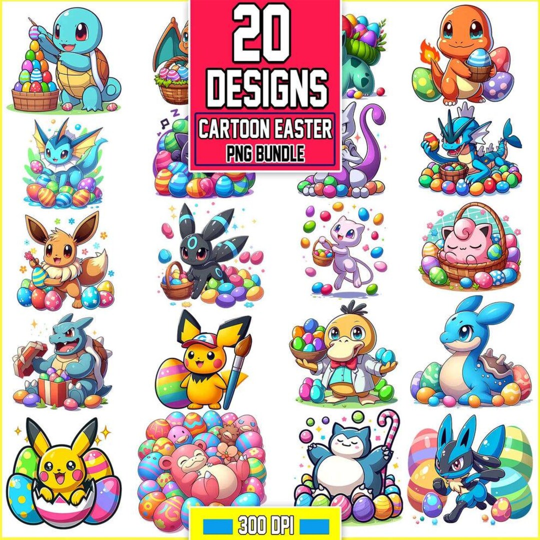 20+ Plkachu Easter Png Bundle, Happy Easter Png, Pokemonn Easter Png ...