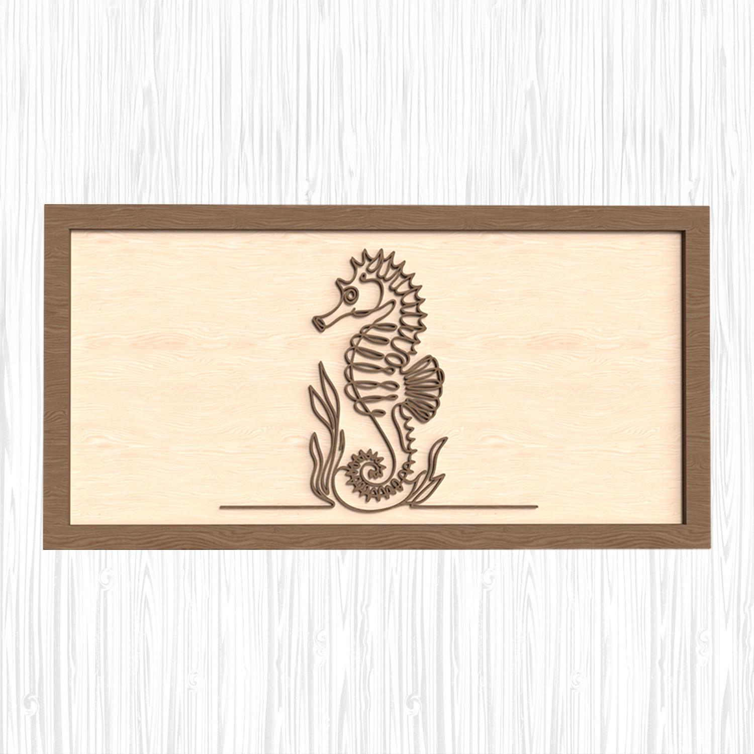 Sea Life Line Art SVG Bundle, Coastal Decor Laser Cut Files (digital ...