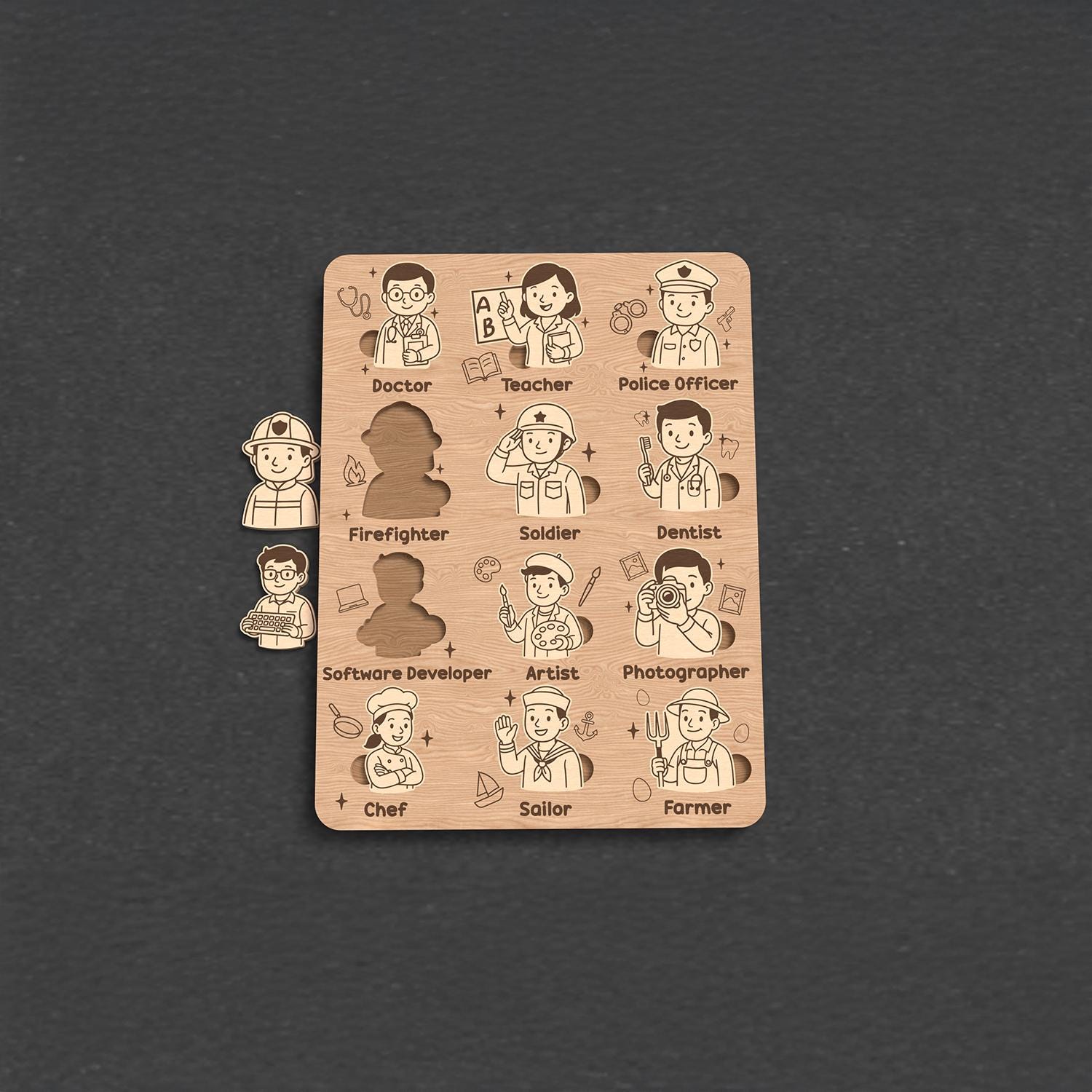 Puzzle for Kids Bundle Laser Cut, Wooden Kids Puzzles Laser Cut File ...