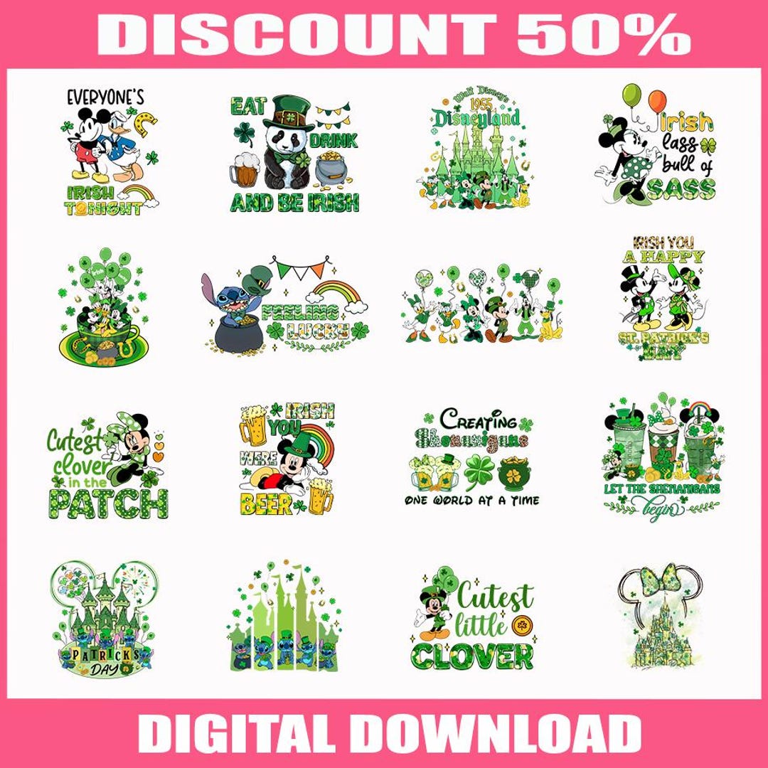 Saint St Patricks Day Sublimation Bundle Png, Drink Graphics, Happy St ...