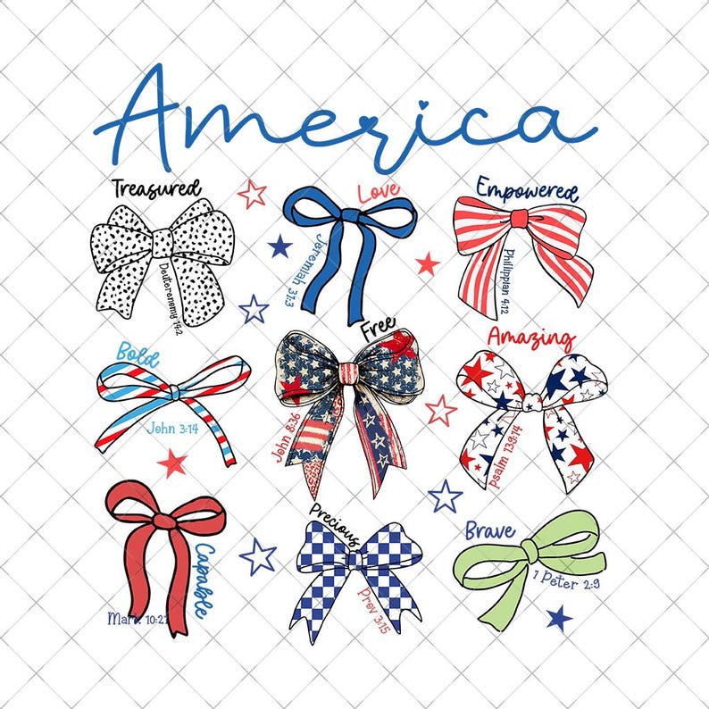 USA Coquette Bow PNG, Retro America PNG, 4th of July Png Sublimation ...