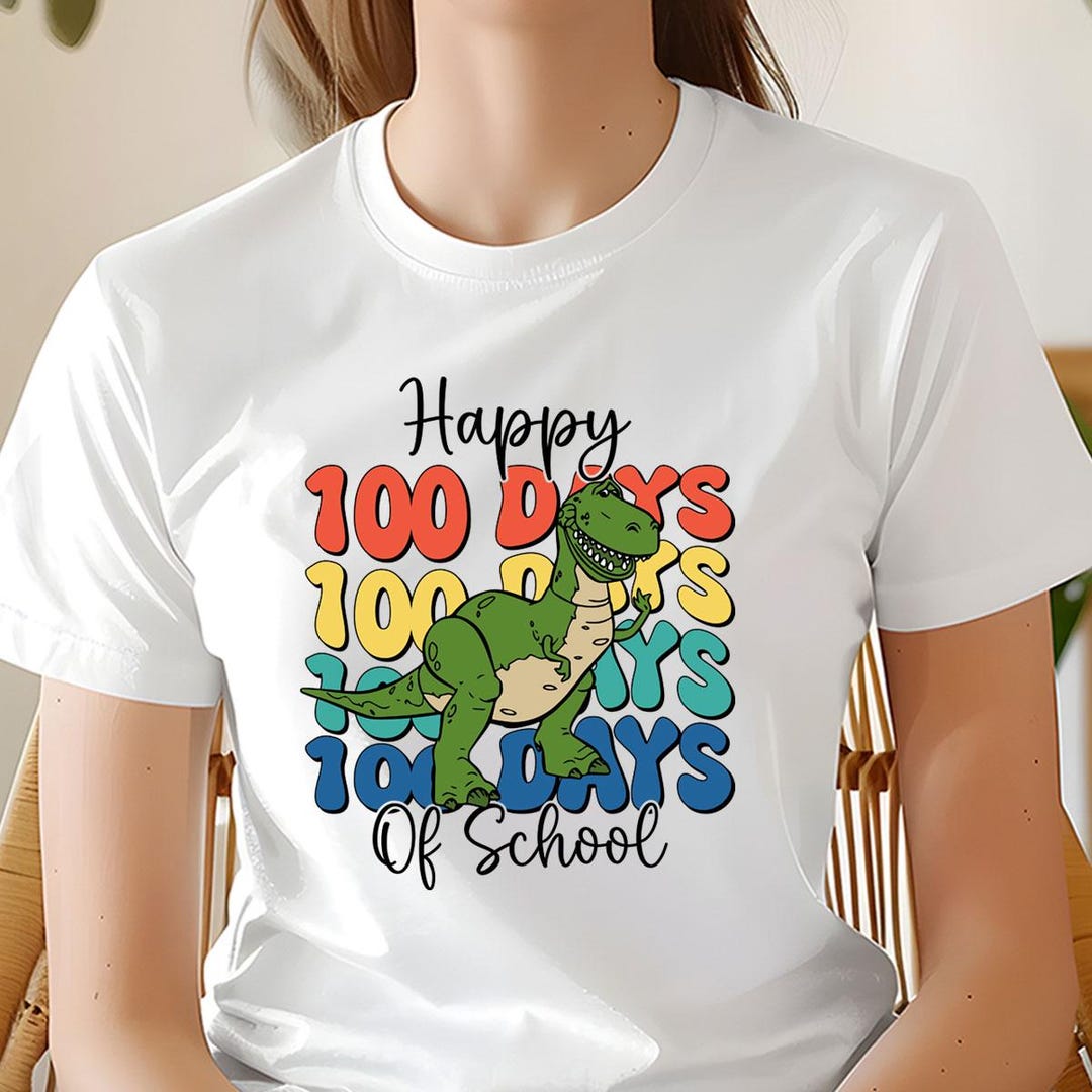 Dinosaur 100 Days of School Svg, 100 Days of School Cartoon Svg ...