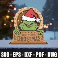 Christmas Countdown SVG File: Greenmas Holiday Character Decor (digital ...