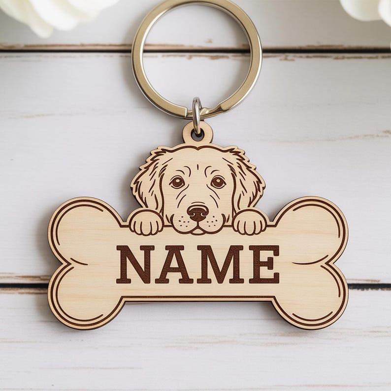 Ultimate Dog Name Tag Keychain Bundle Laser Cut, Pet Keychain Laser Cut ...