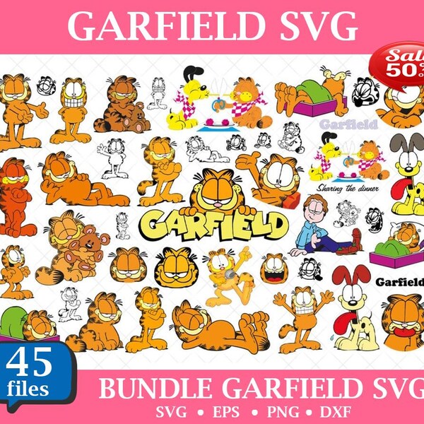 Garfield Svg - Etsy