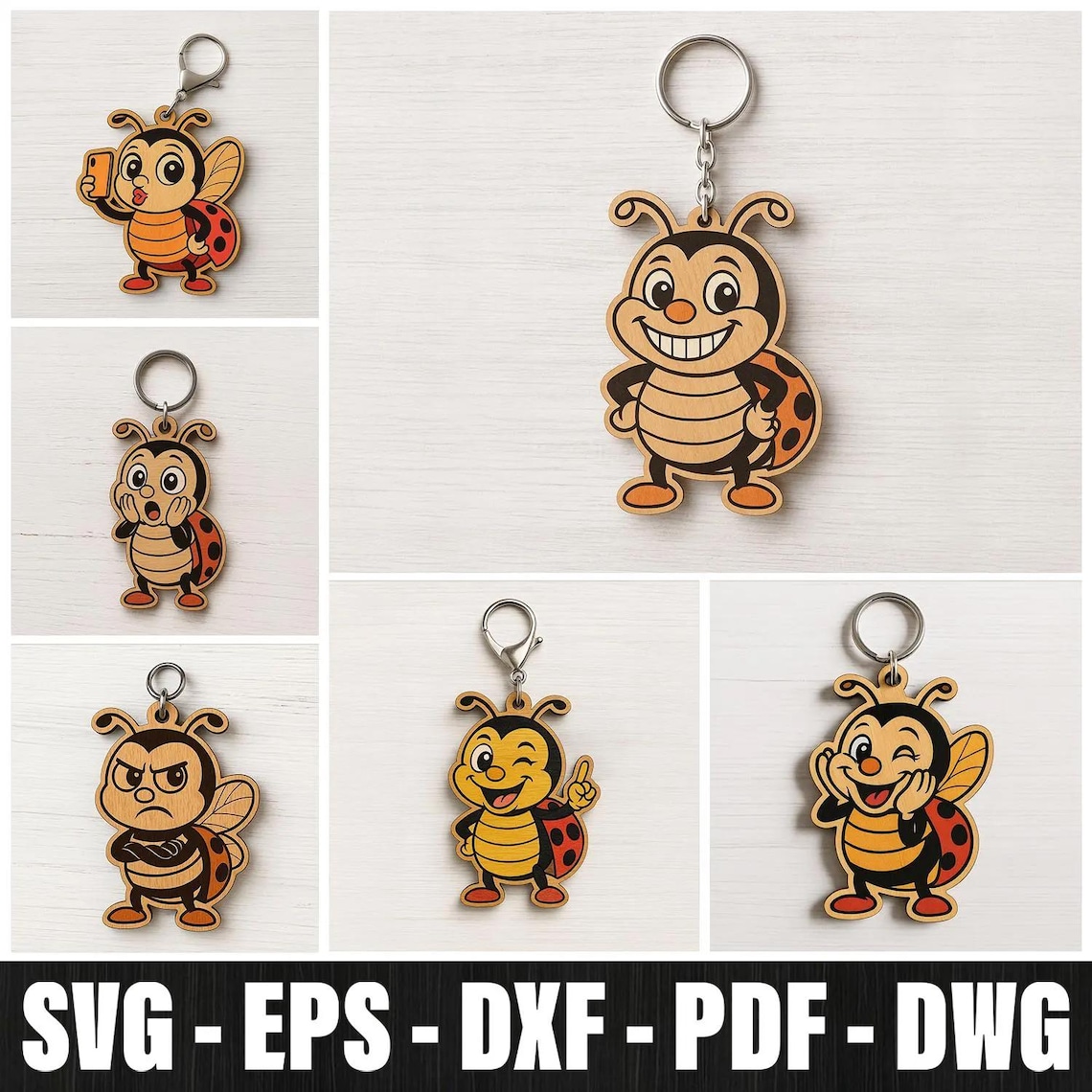 Funny Animal Mega Bundle Svg Laser Cut, Cute Ladybug, Funny Lion Svg ...