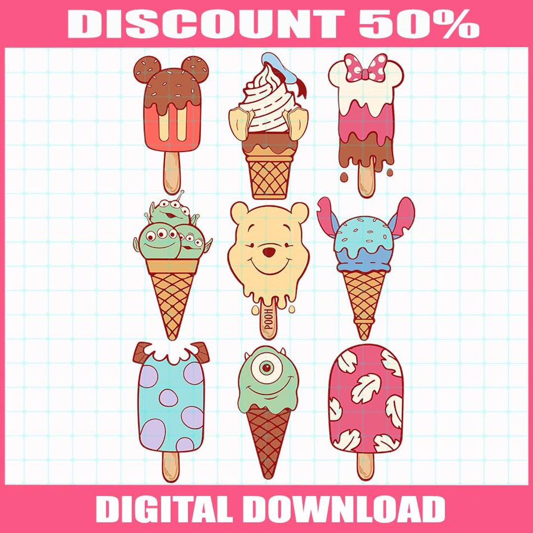 Ice Cream Character SVG, Disney Vacation (digital Download) - Etsy UK