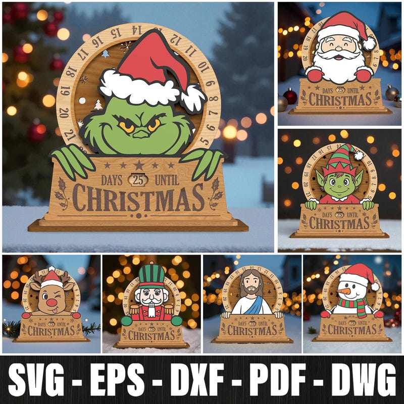 Santa Laser File Stand - Etsy