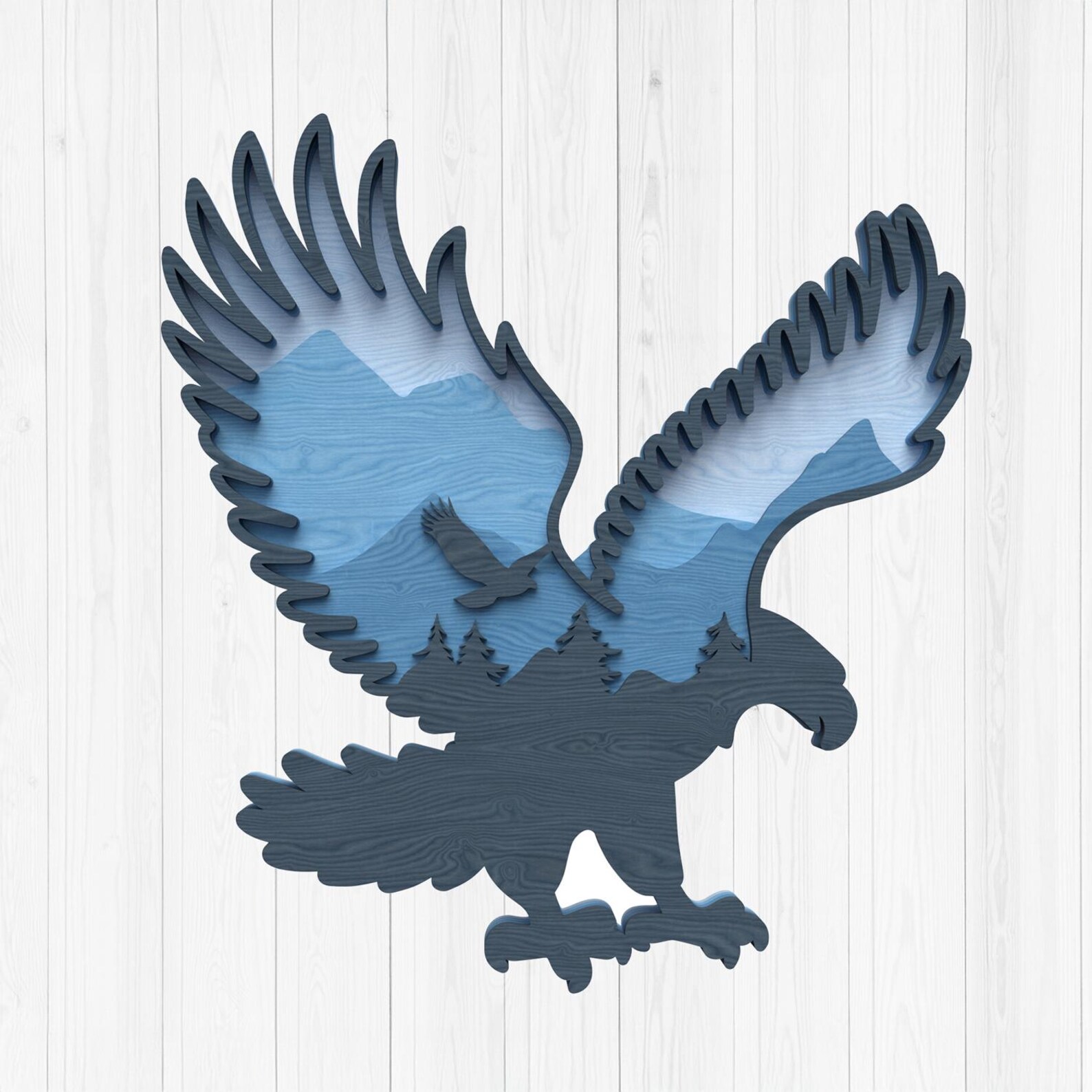 Layered Wild Animals Laser Cut File, 3D Wooden Art (svg, Pdf, Eps, Dxf ...