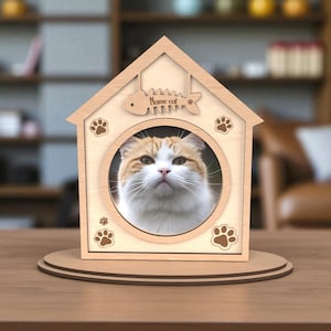 Pet Photo Frame Bundle Laser Cut, Dog Photo Frame SVG Laser, Cat Frame ...