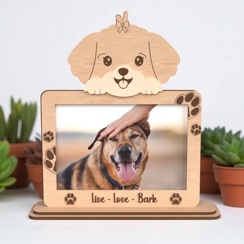 Pet Photo Frame Bundle Laser Cut, Dog Photo Frame SVG Laser, Cat Frame ...