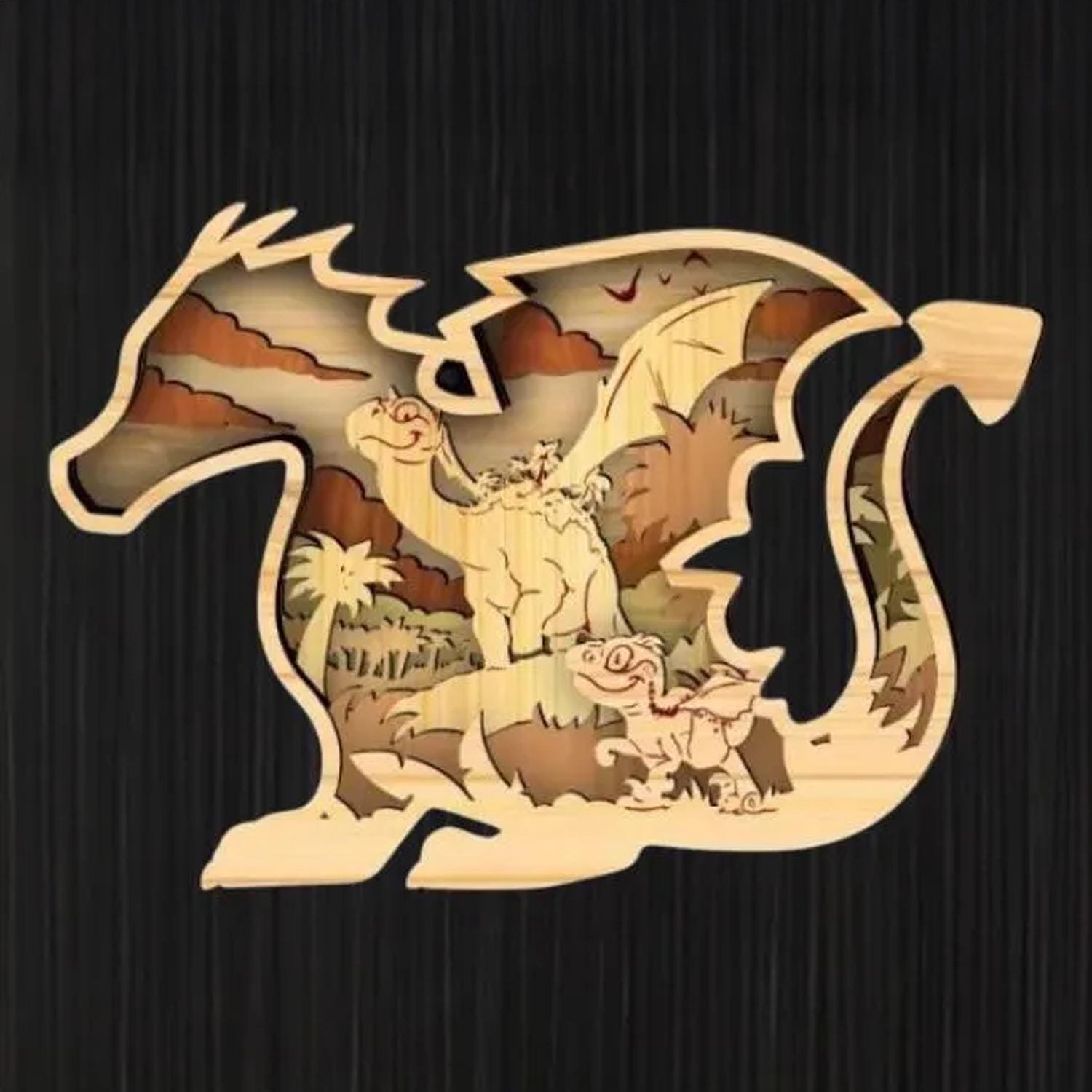 Dinosaur Svg Bundle Layered 3D Laser Cut Files, T-rex, Triceratops ...