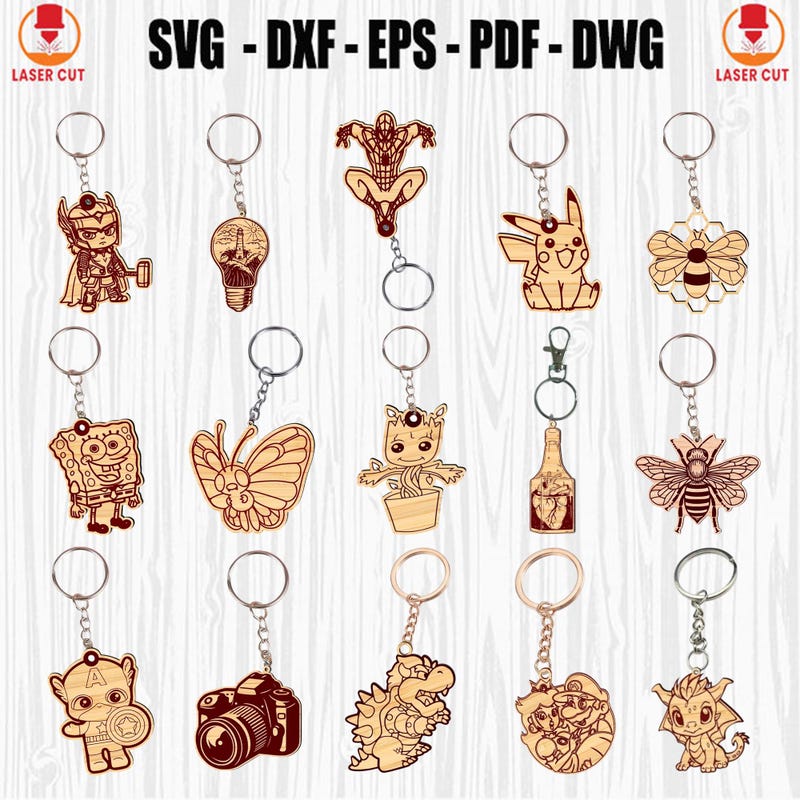 Cartoon Keychain - Etsy