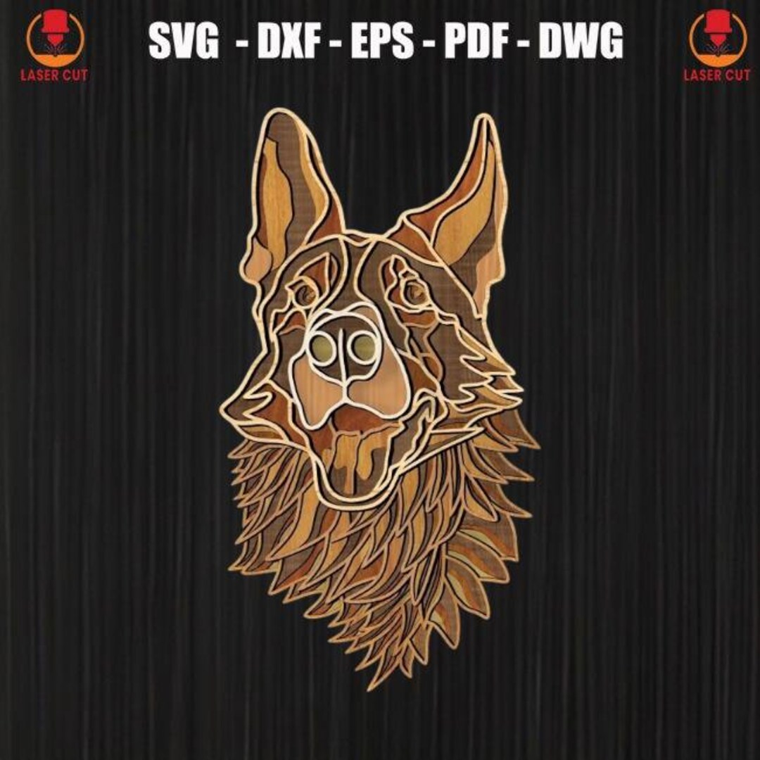 3D Husky Multilayer Svg Laser Cut File, Dog Mandala Design Cnc Wood ...
