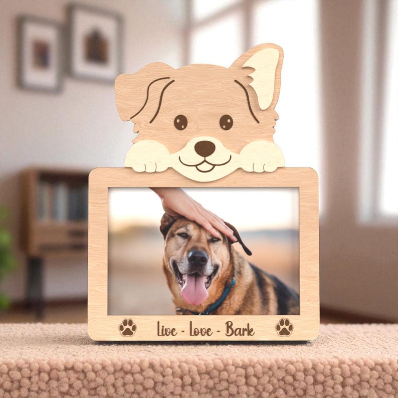 Pet Photo Frame Bundle Laser Cut, Dog Photo Frame SVG Laser, Cat Frame ...