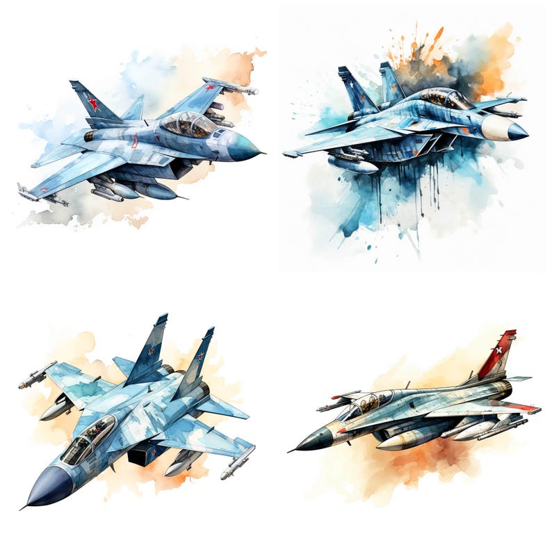 30 Modern Jet Fighter Clipart PNG | Military Aircraft Graphic | Combat ...