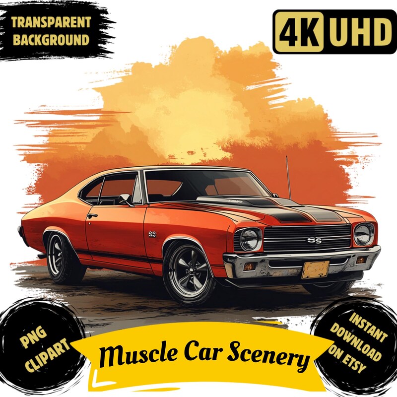 Muscle Car Print - Etsy