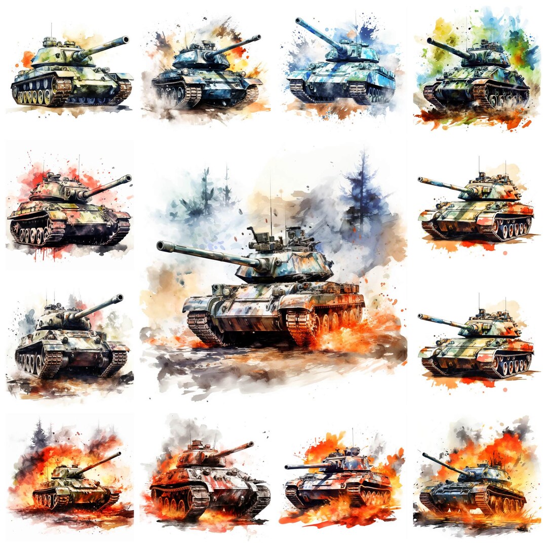 37 Tank Clipart PNG | Military Vehicle Graphic | War Illustration for ...